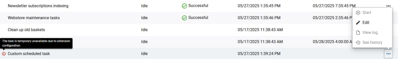 Implementing new scheduled task extension | Sana Developer Portal